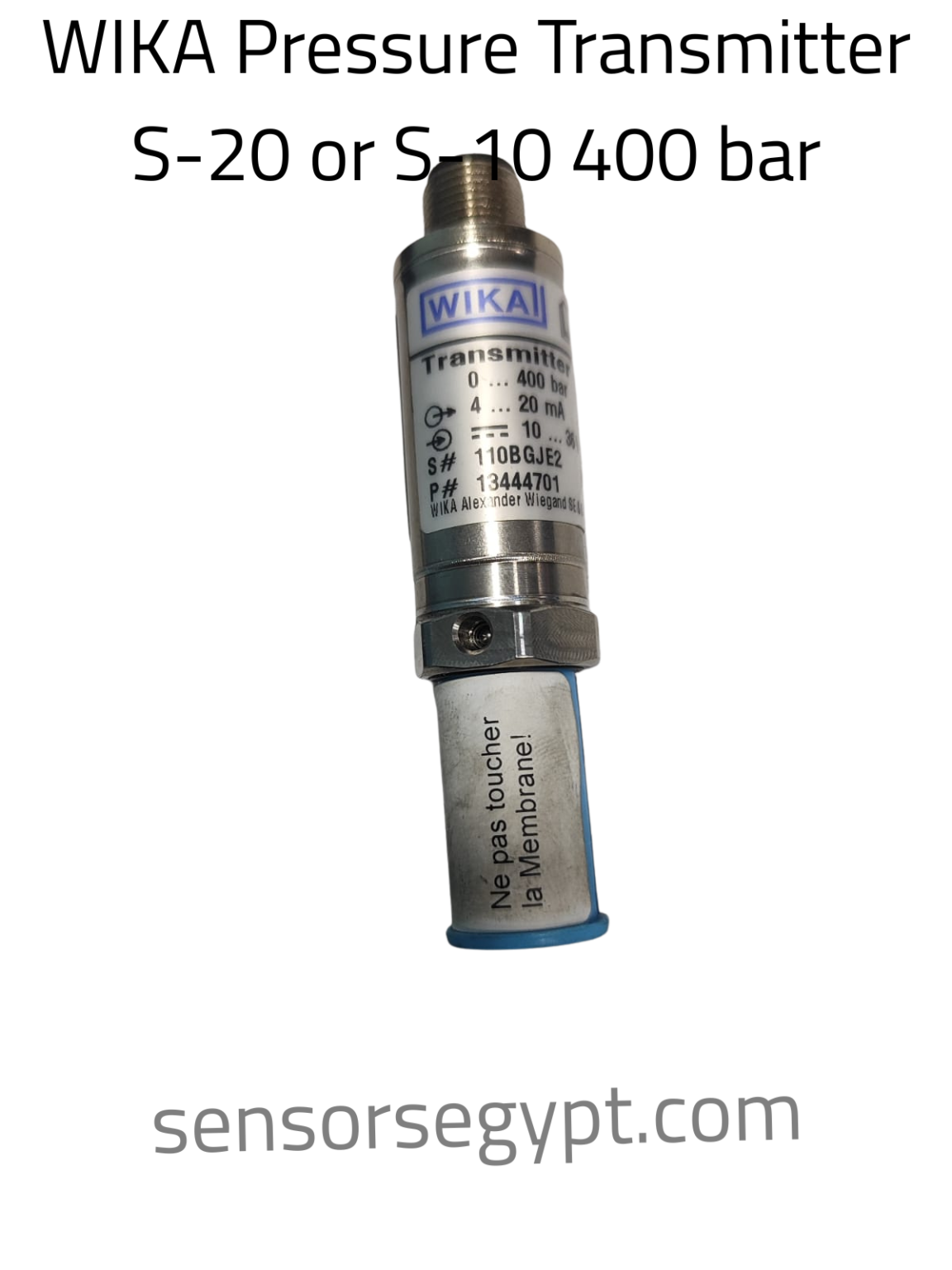 WIKA Pressure Transmitter S-20 or S-10 400 bar - Sensors Egypt